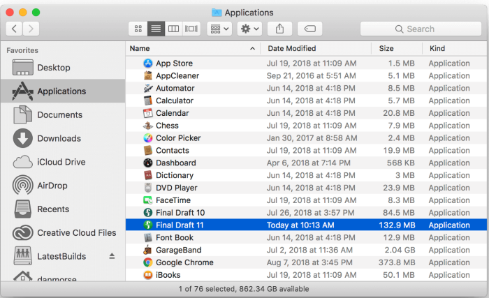 Installing Final Draft - Cloned | School of the Arts Academic Information